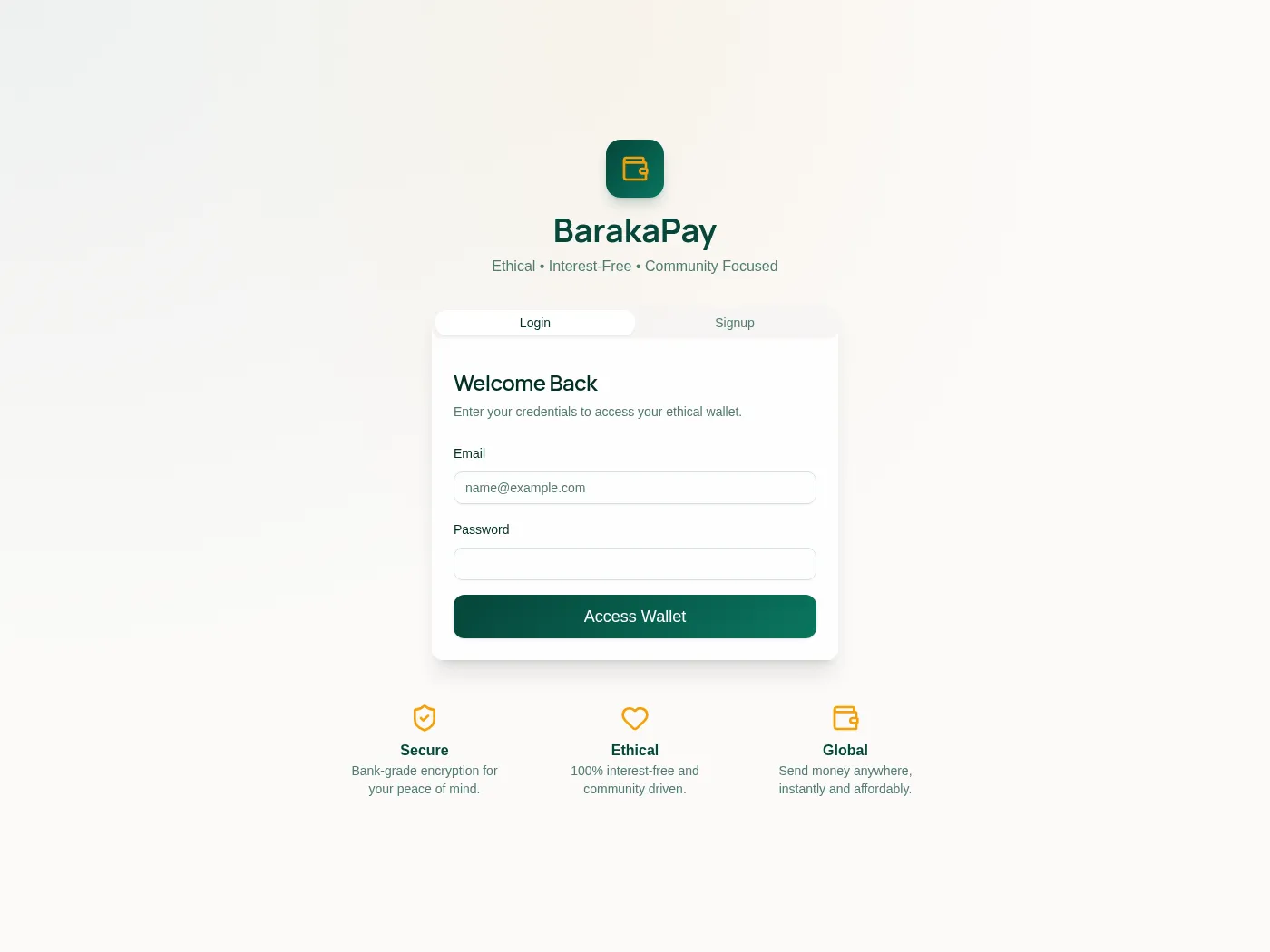 BarakaPay Halal Wallet