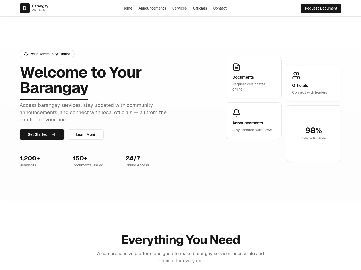 Barangay Web Hub