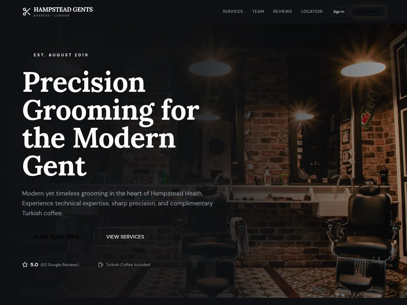 Hampstead Gents Booking