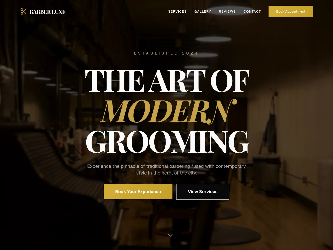 Barber Luxe Landing