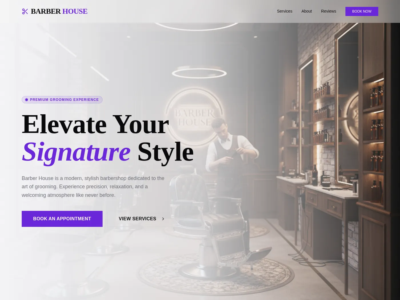 Barber House Website