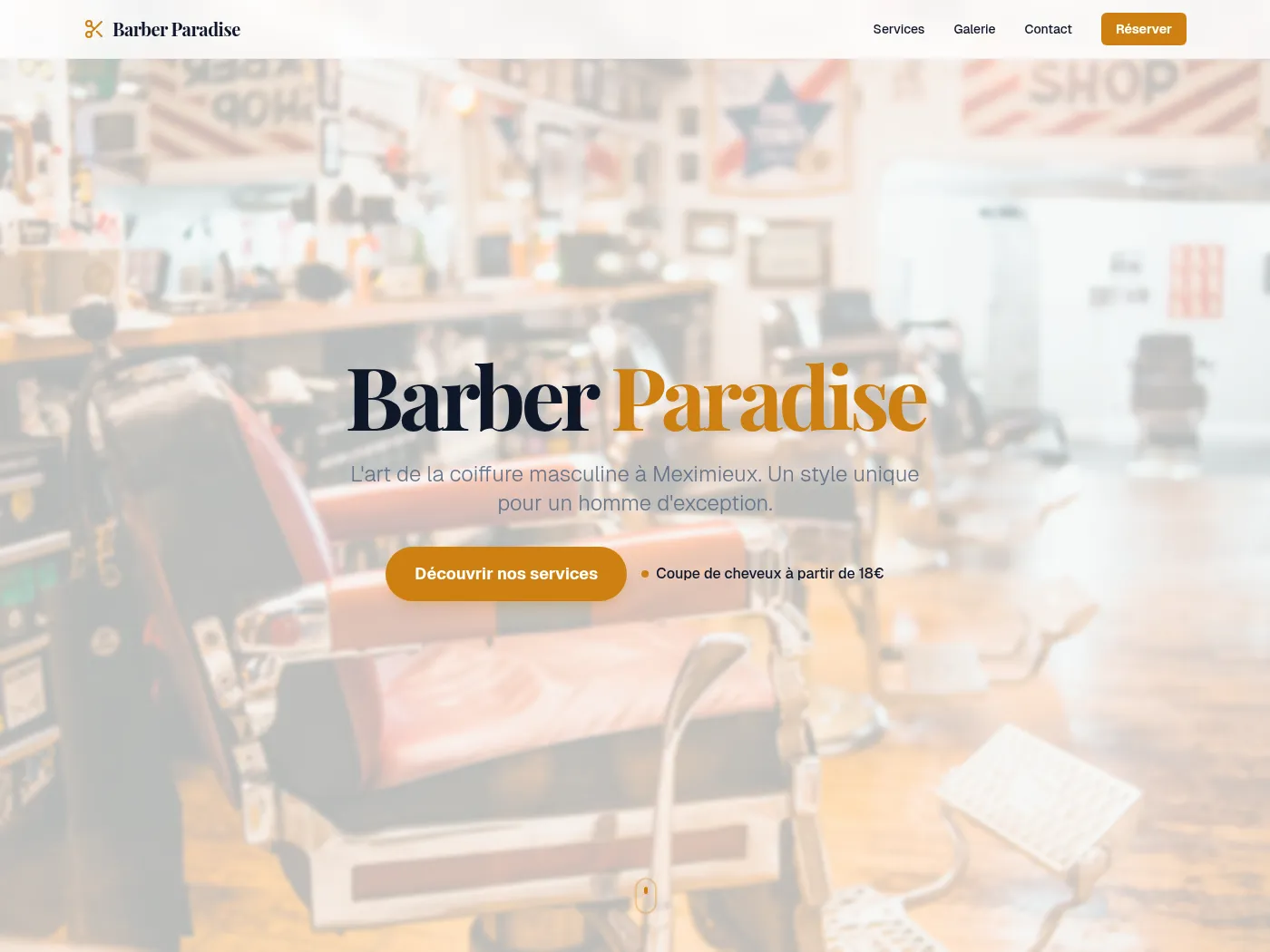 Barber Paradise Website