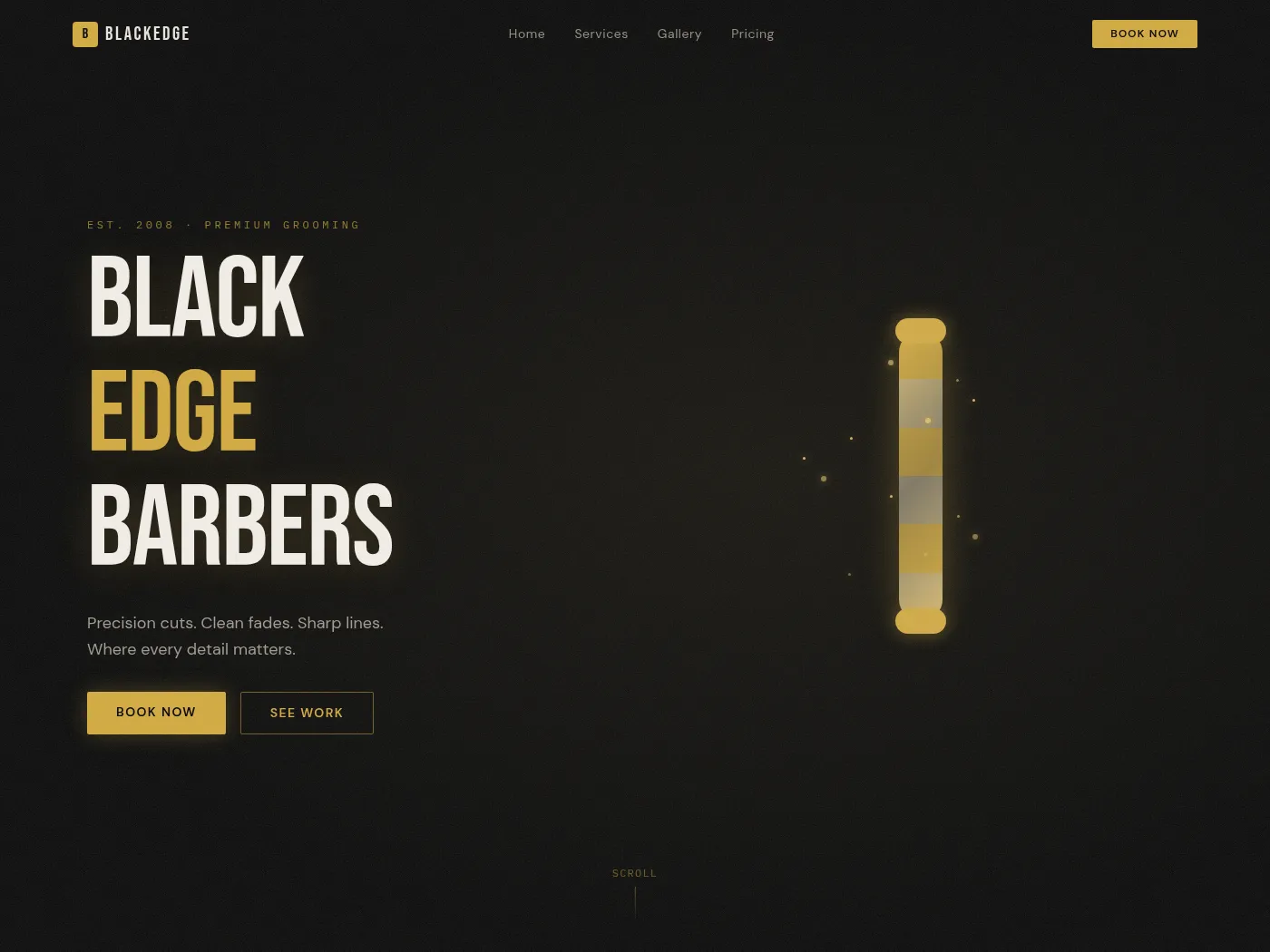 Barber3D Landing Page