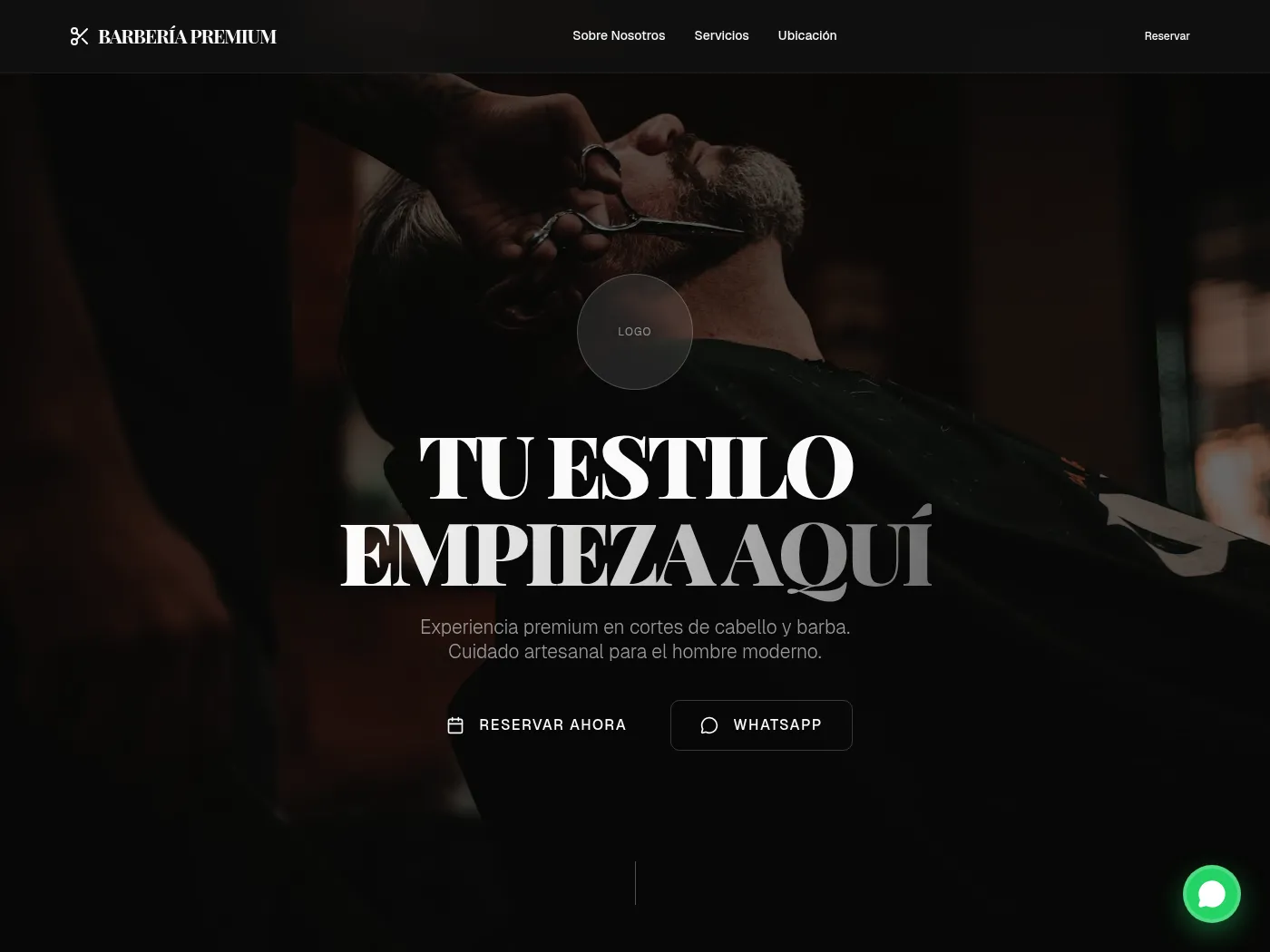Barbería Booking Landing
