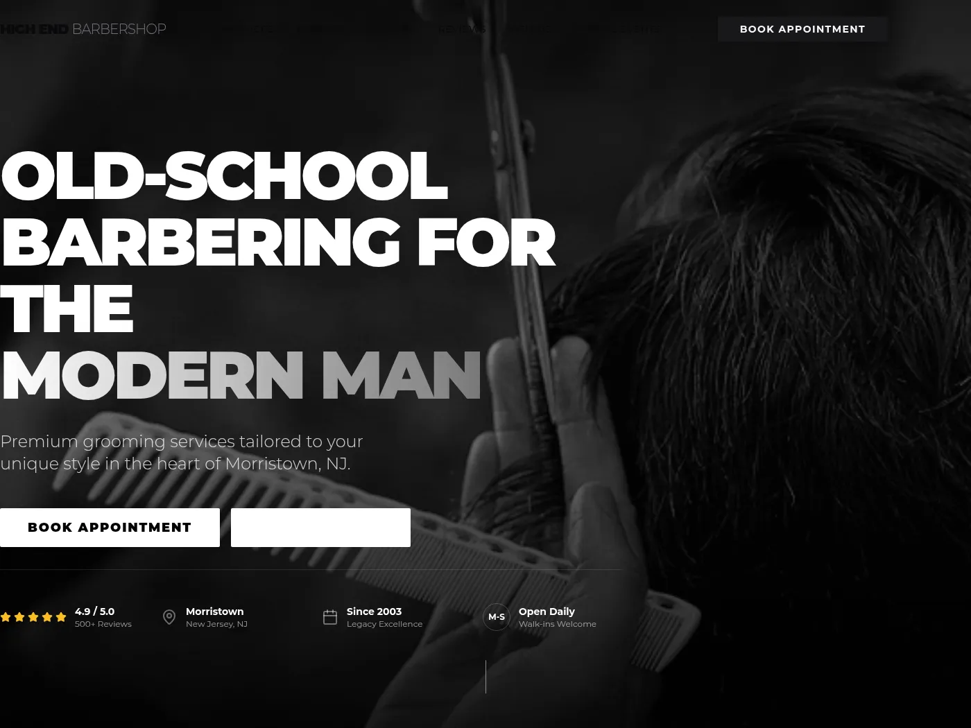 High End Barbershop Web
