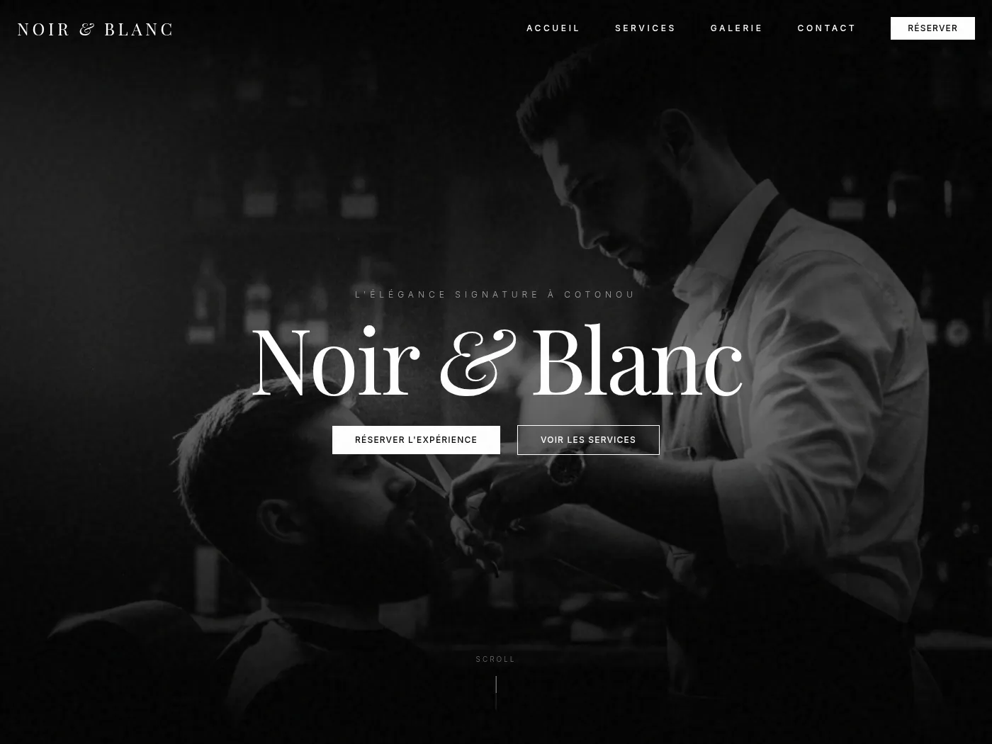 Noir Blanc Barbershop Site