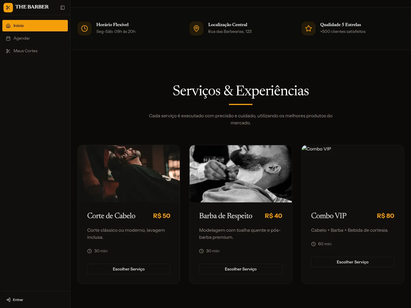 Modern Barbershop Website