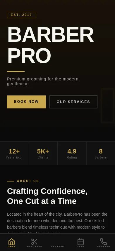 BarberPro Website
