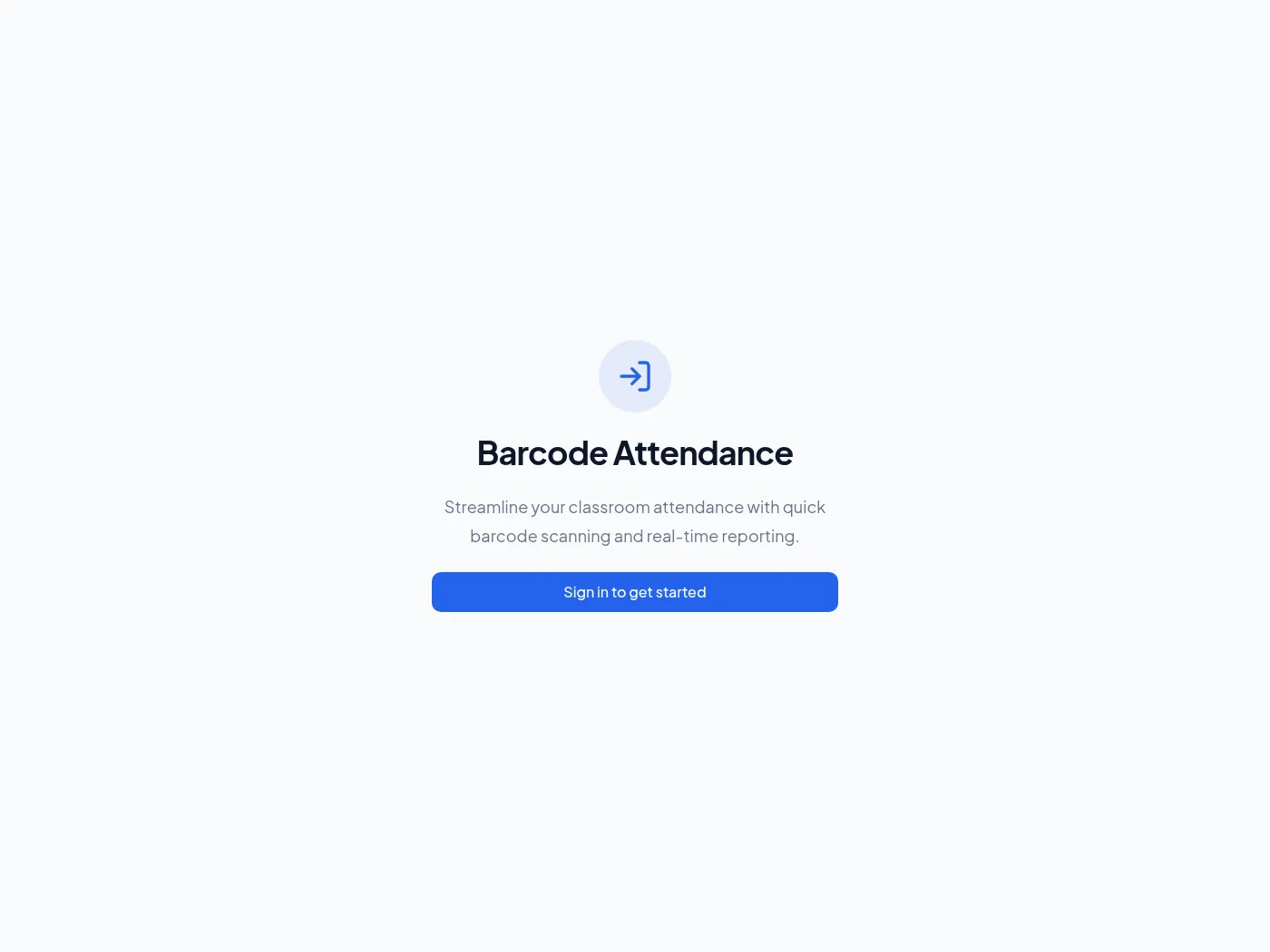 Barcode Attendance Tracker