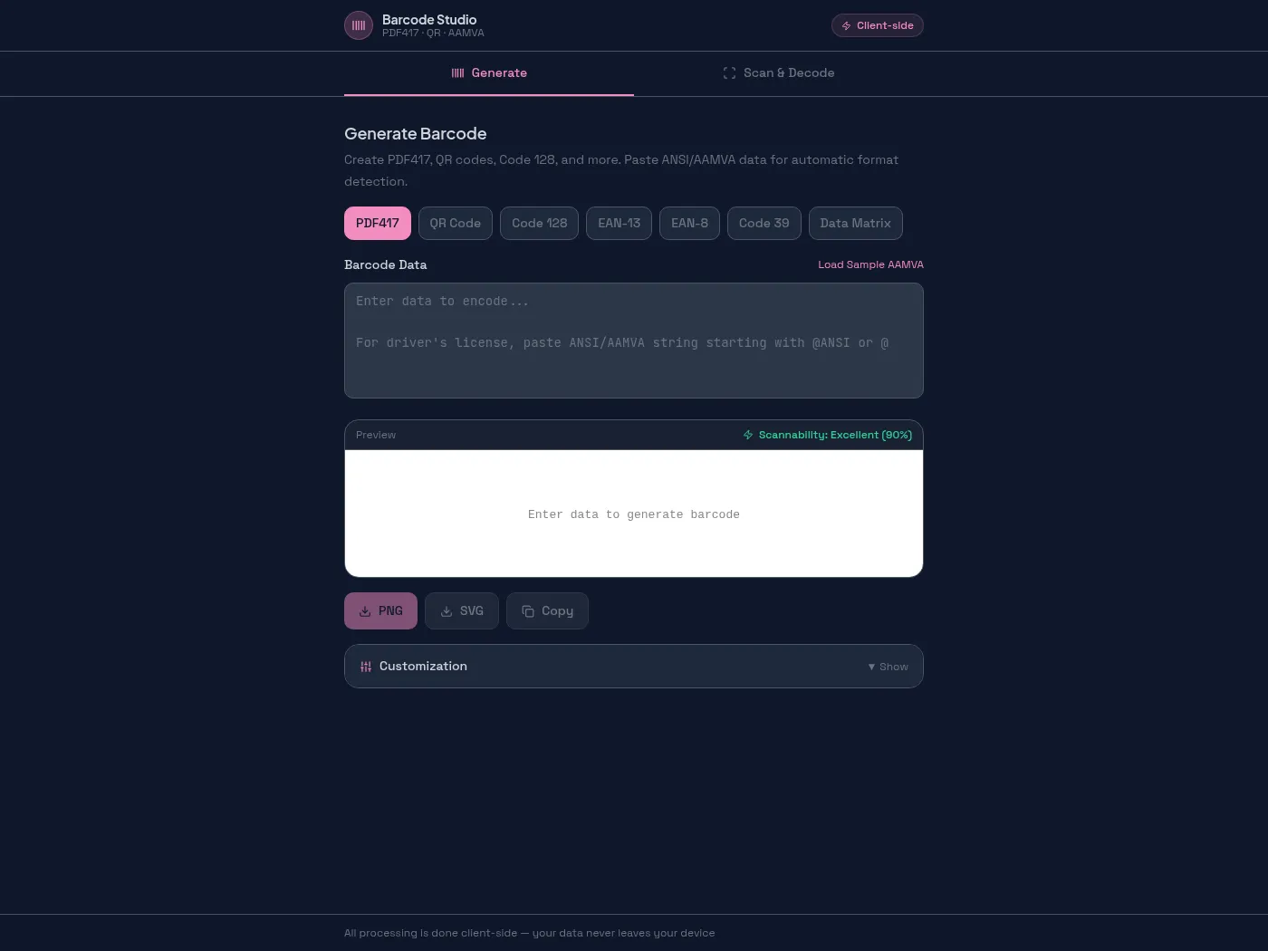 Custom Barcode Studio