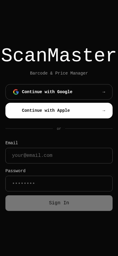 Barcode Manager App