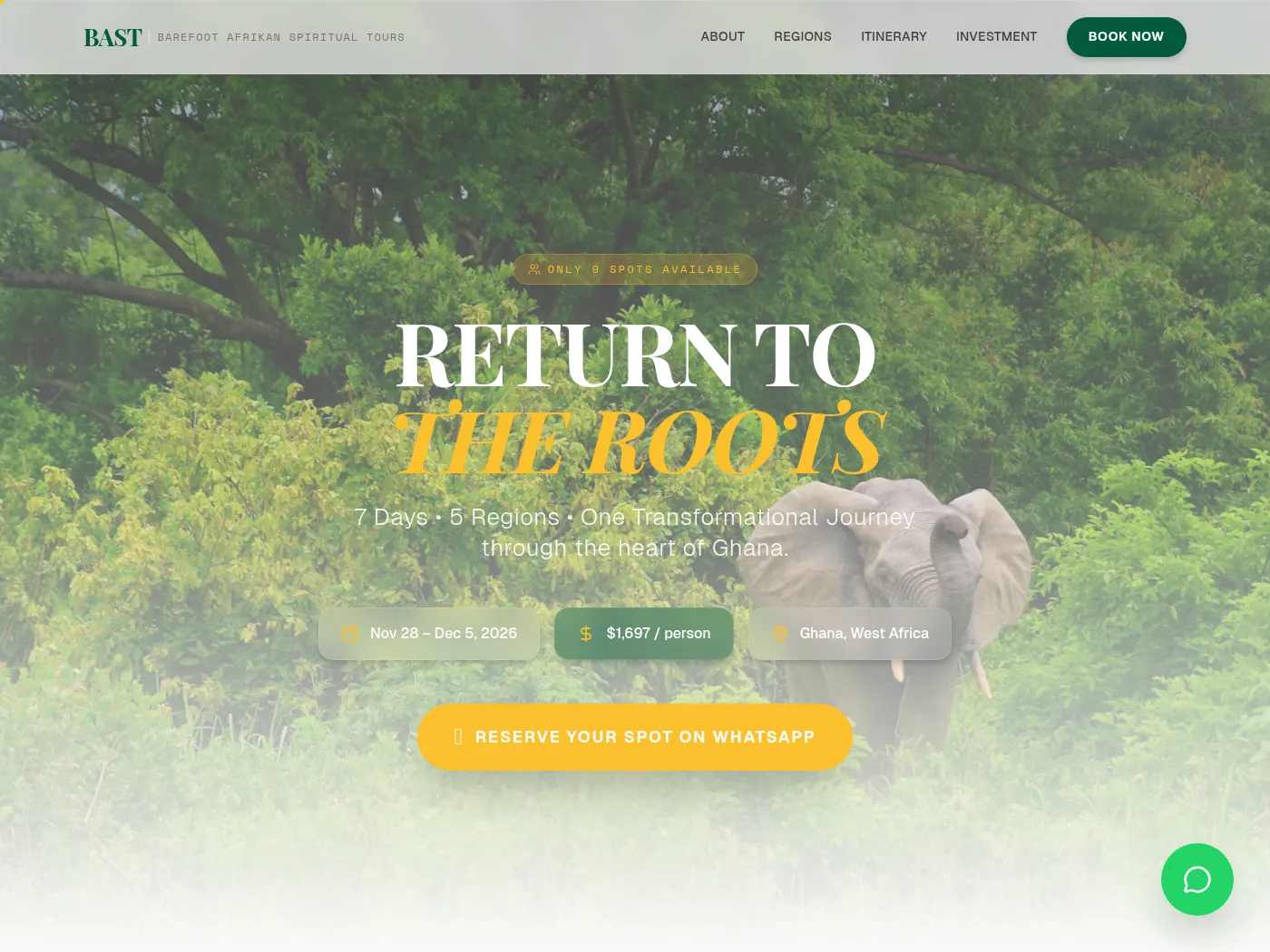 Barefoot Tours Website