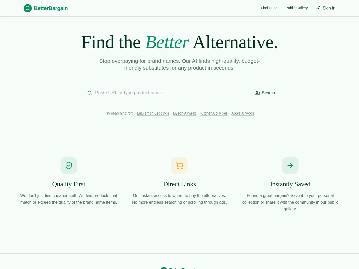 Better Bargain Finder