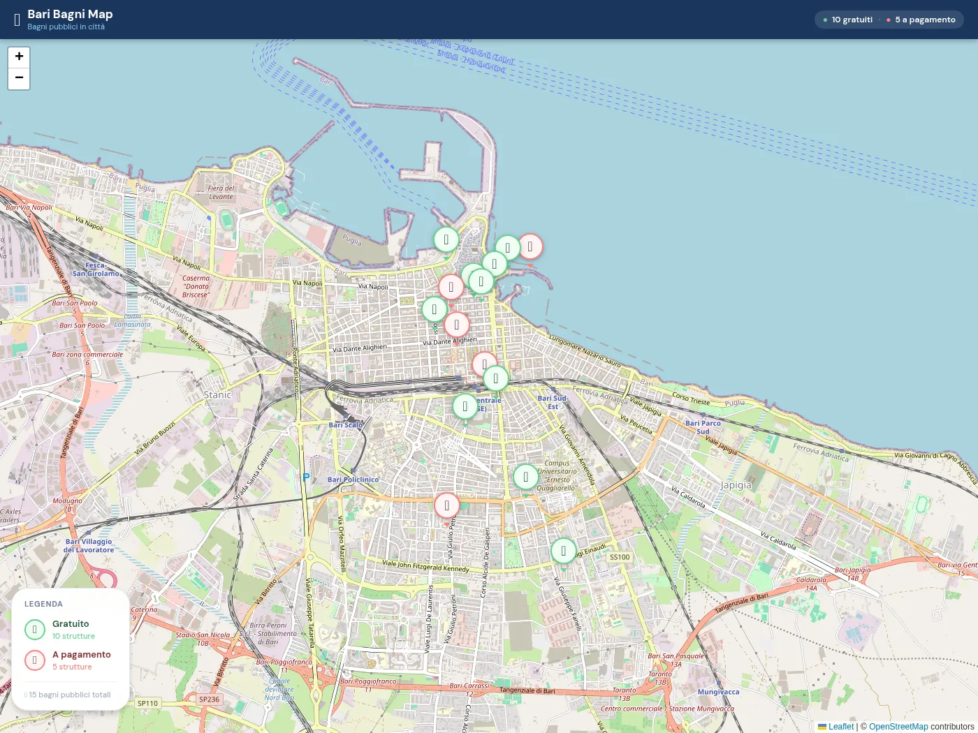 Bari Bagni Map