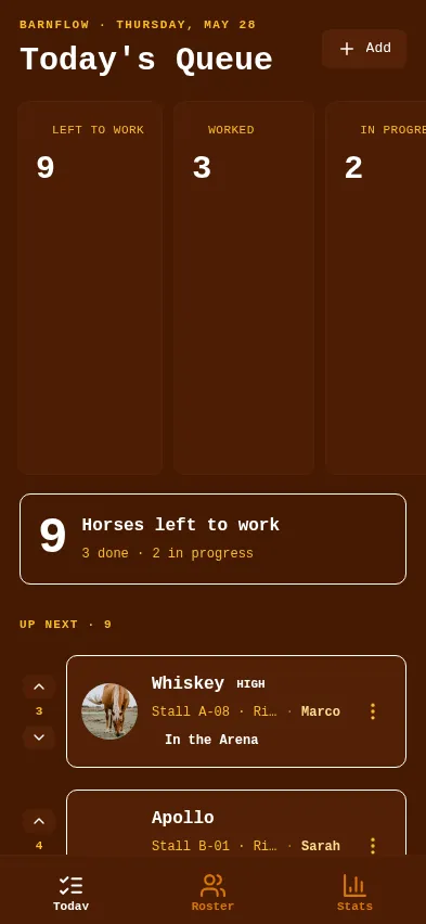 BarnFlow Trainer App