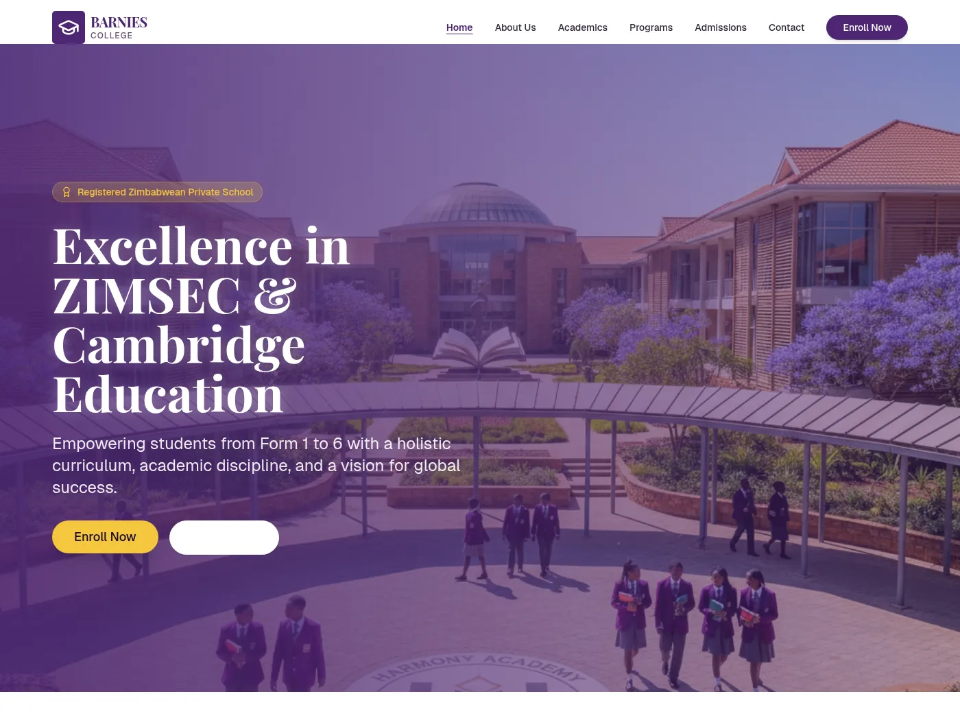 Barnies College Website