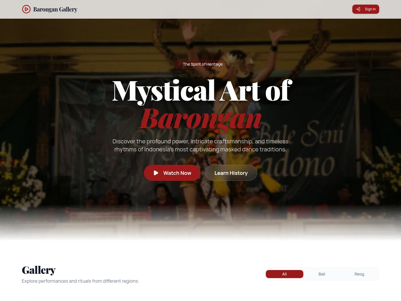 Barongan Video Gallery