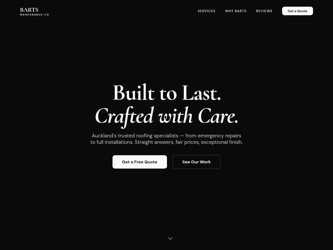 Barts Roofing Web Experience