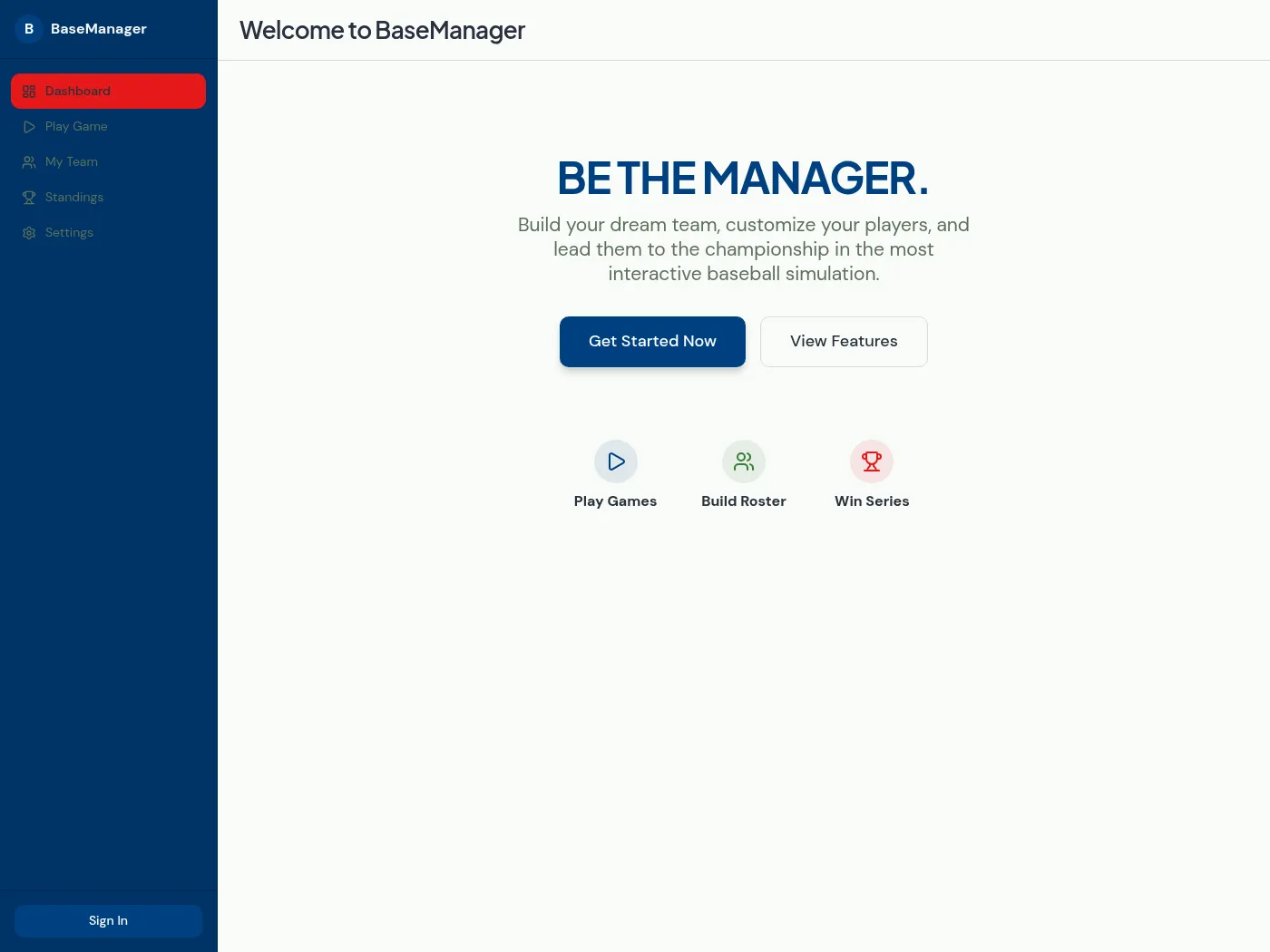 Baseball Manager Game