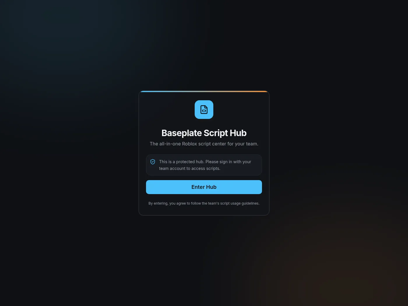Baseplate Script Hub