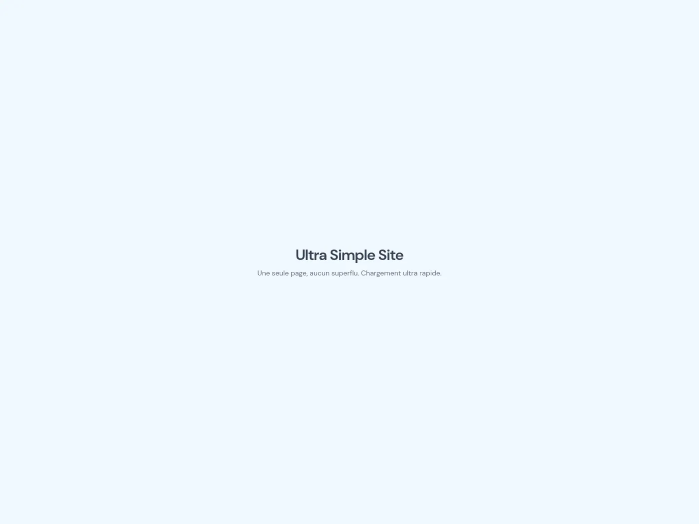 Ultra Simple Site