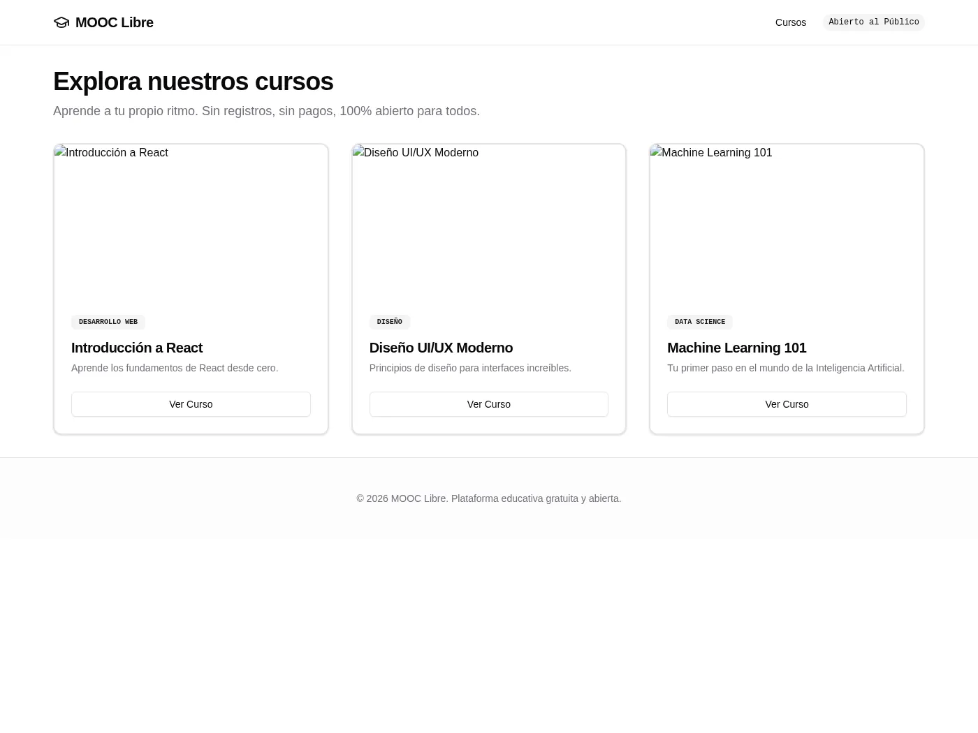 Simple MOOC Platform