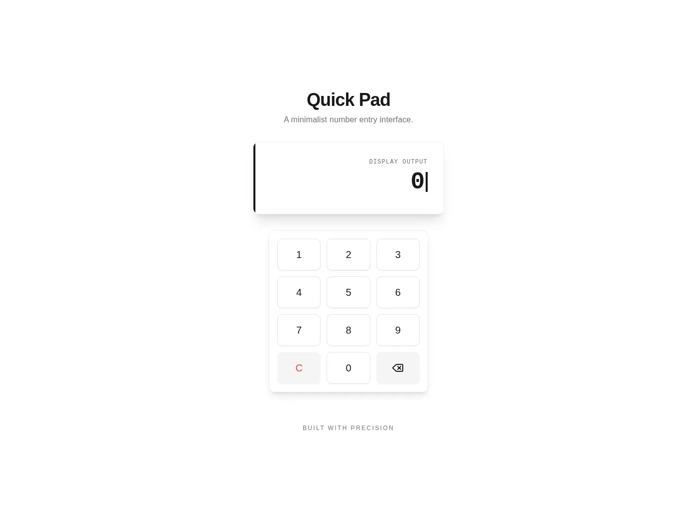 Simple Number Pad