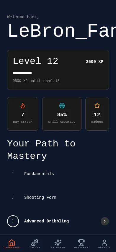 HoopMaster Progress Tracker