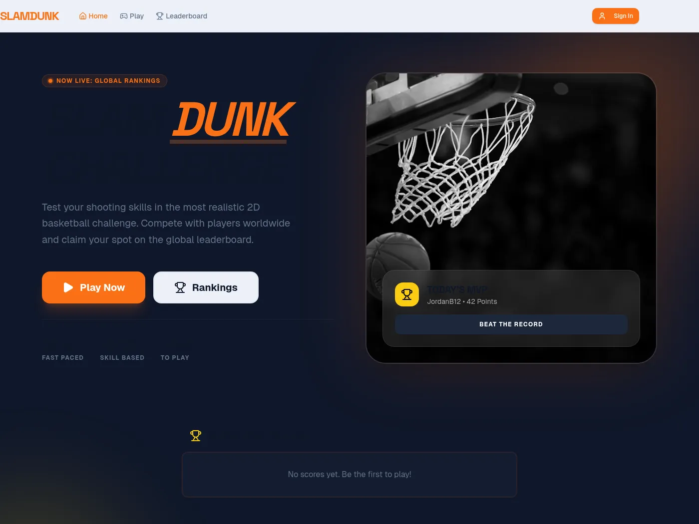 Hoops Challenge Game