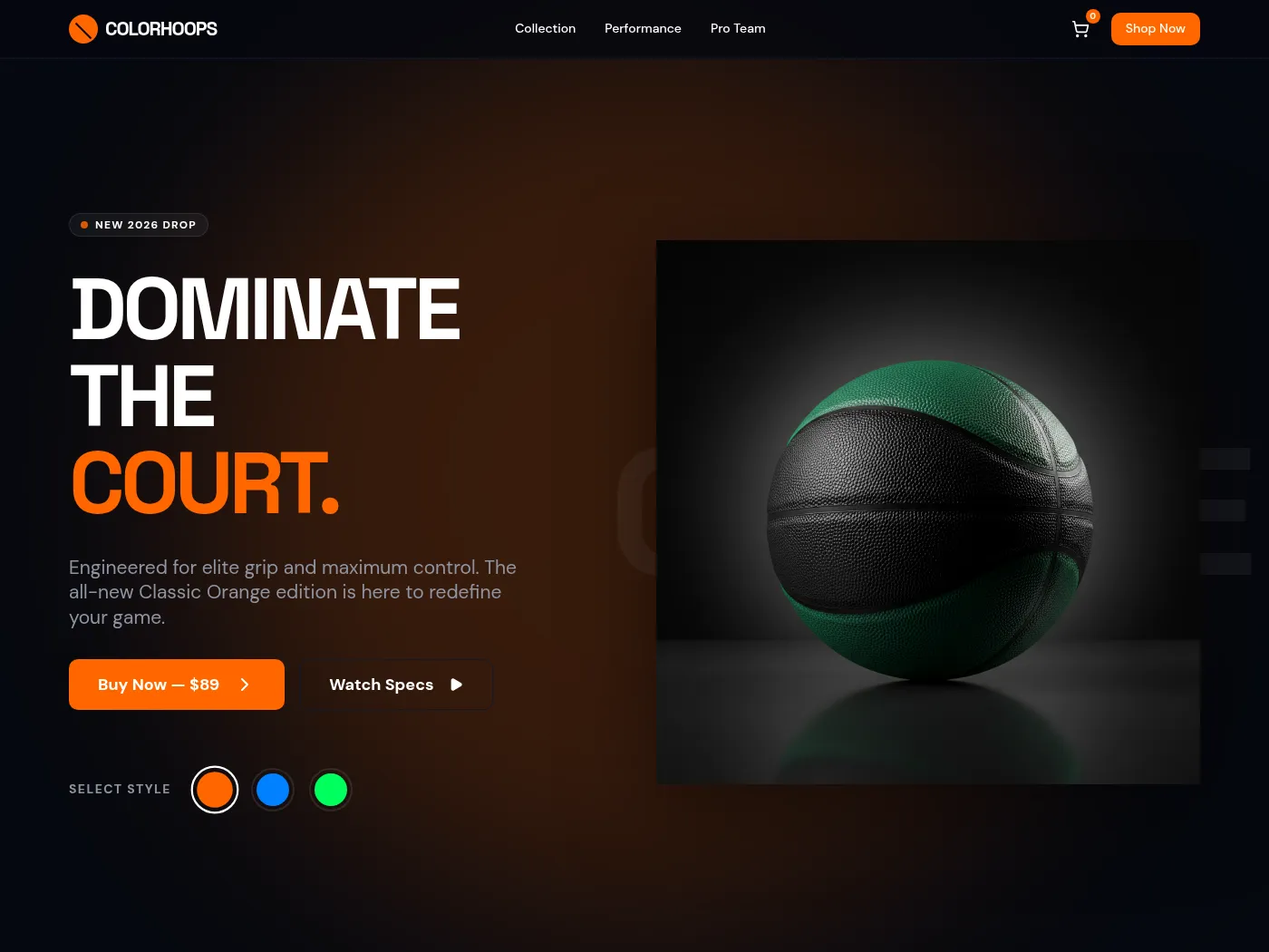 Color Hoops Landing