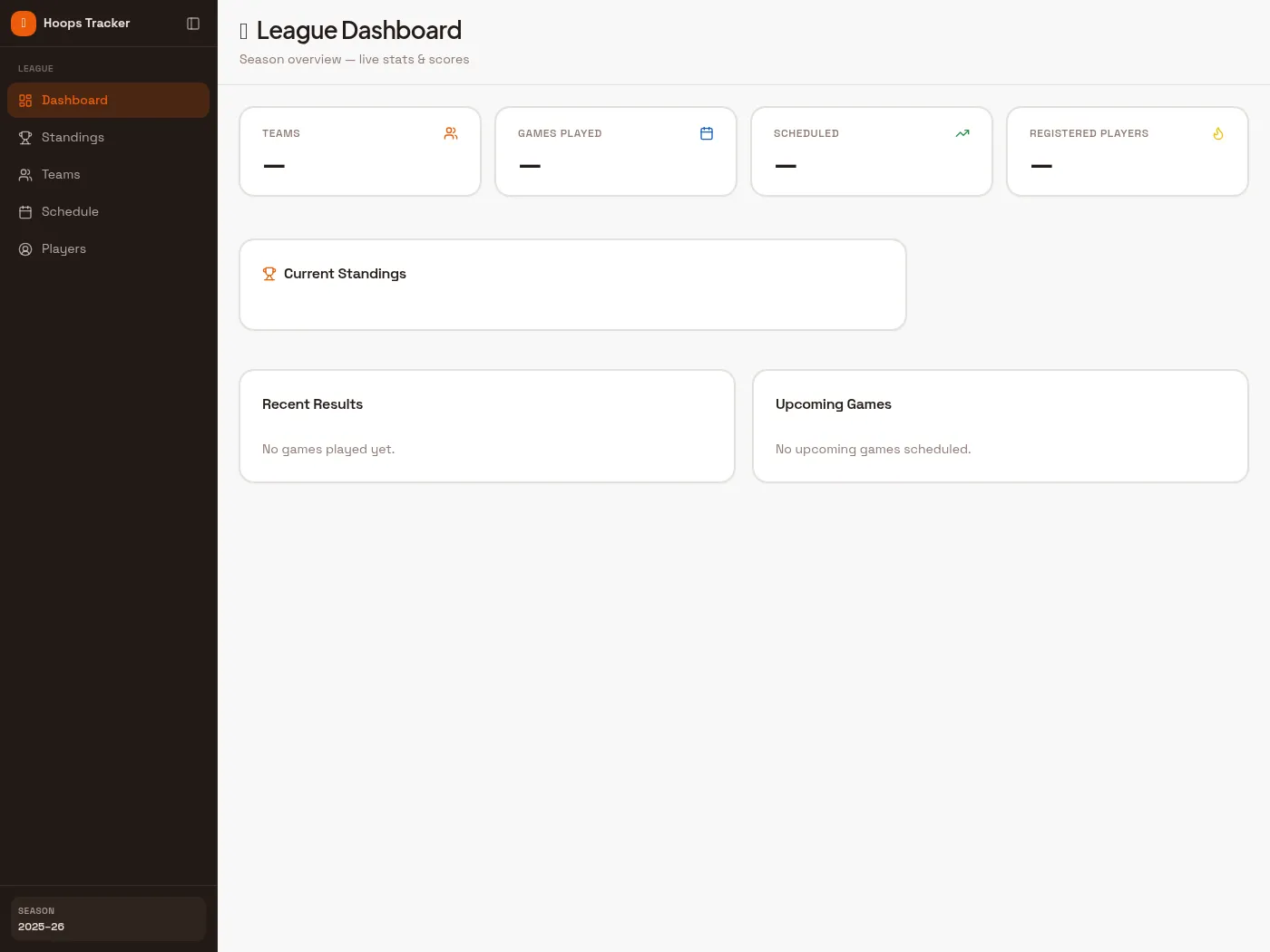 Hoops League Tracker