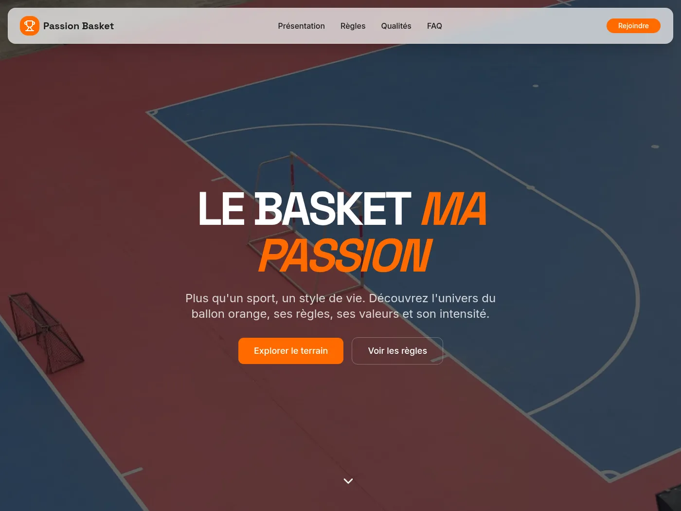 Basketball Passion Webpage