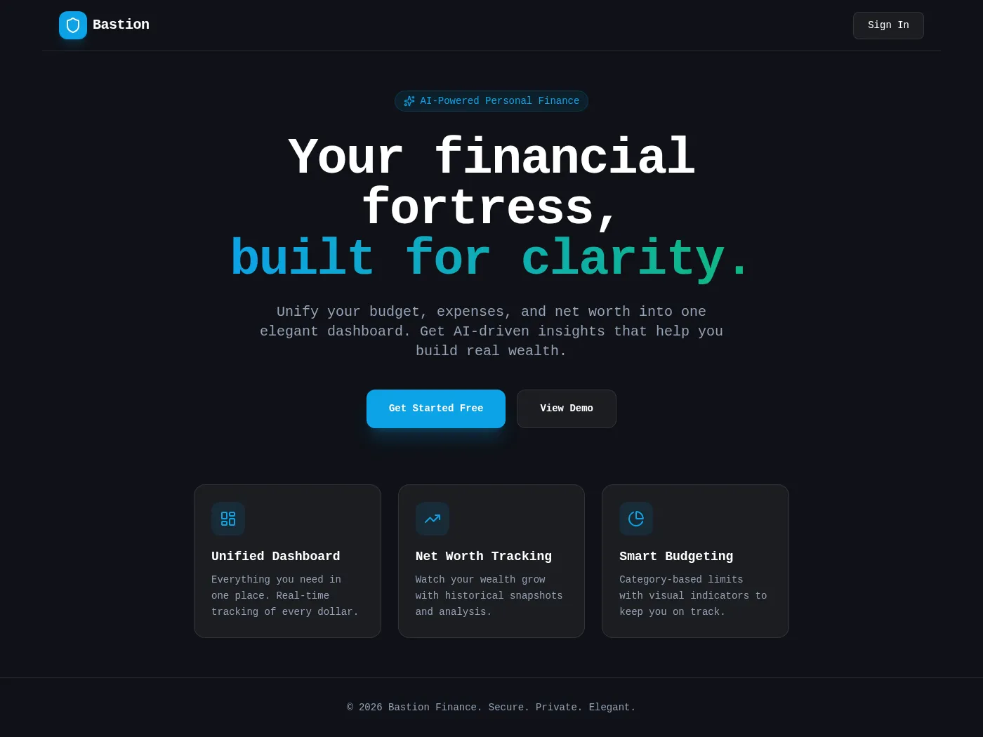 Bastion Finance Dashboard