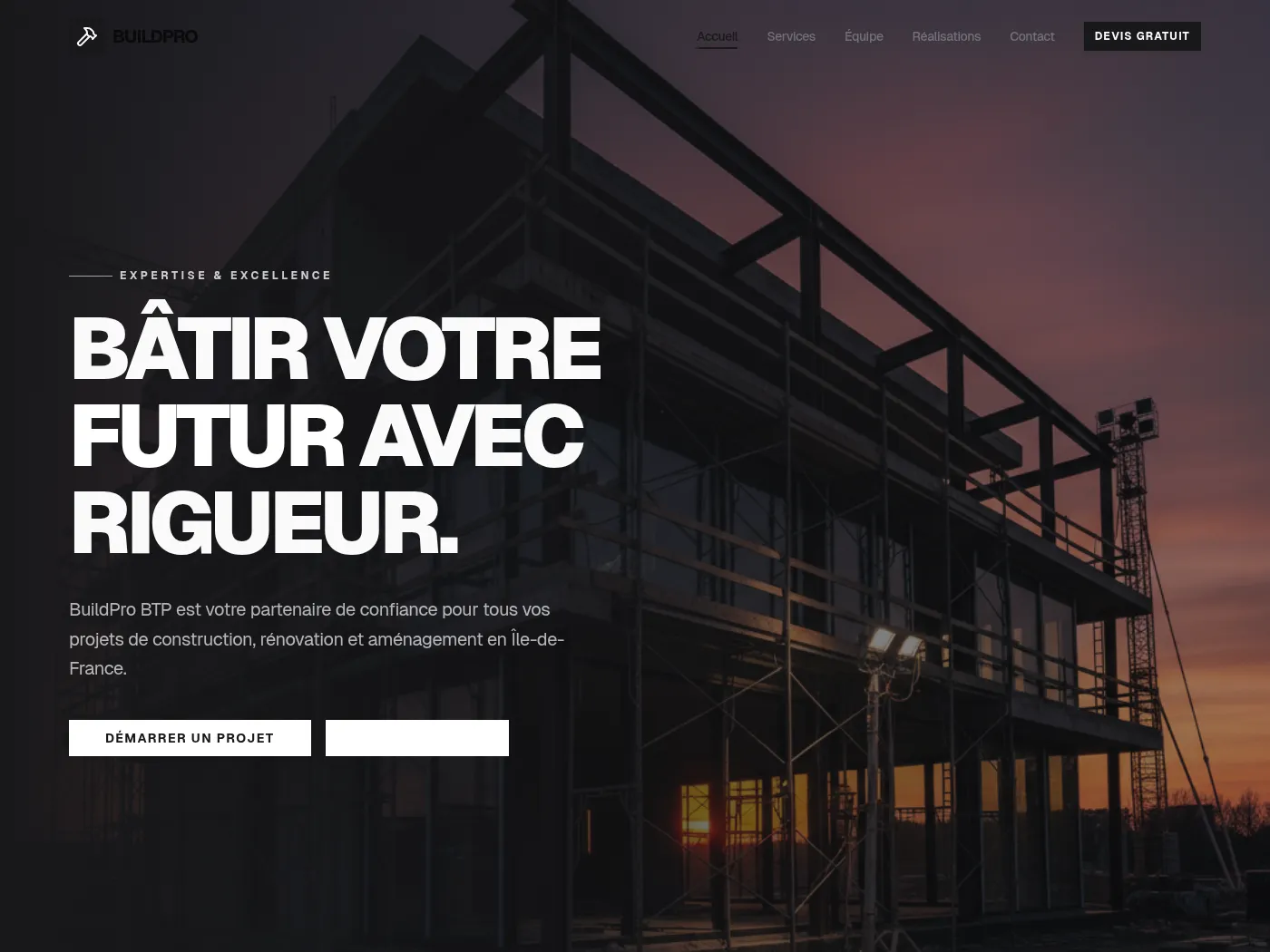 BuildPro Site Vitrine