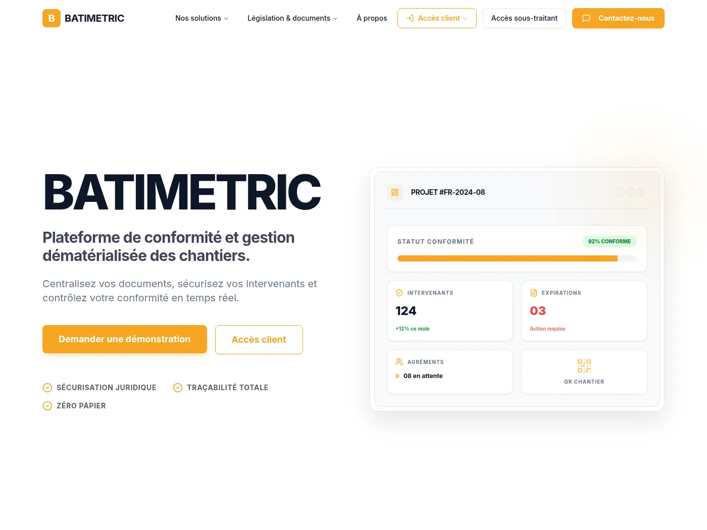 BATIMETRIC Landing Premium