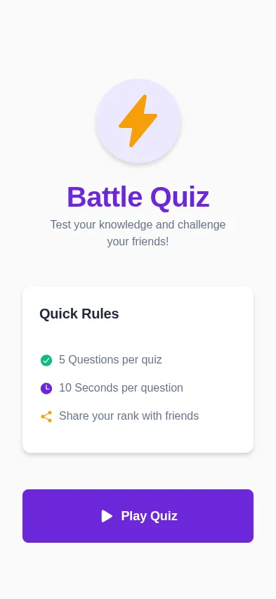Battle Quiz App