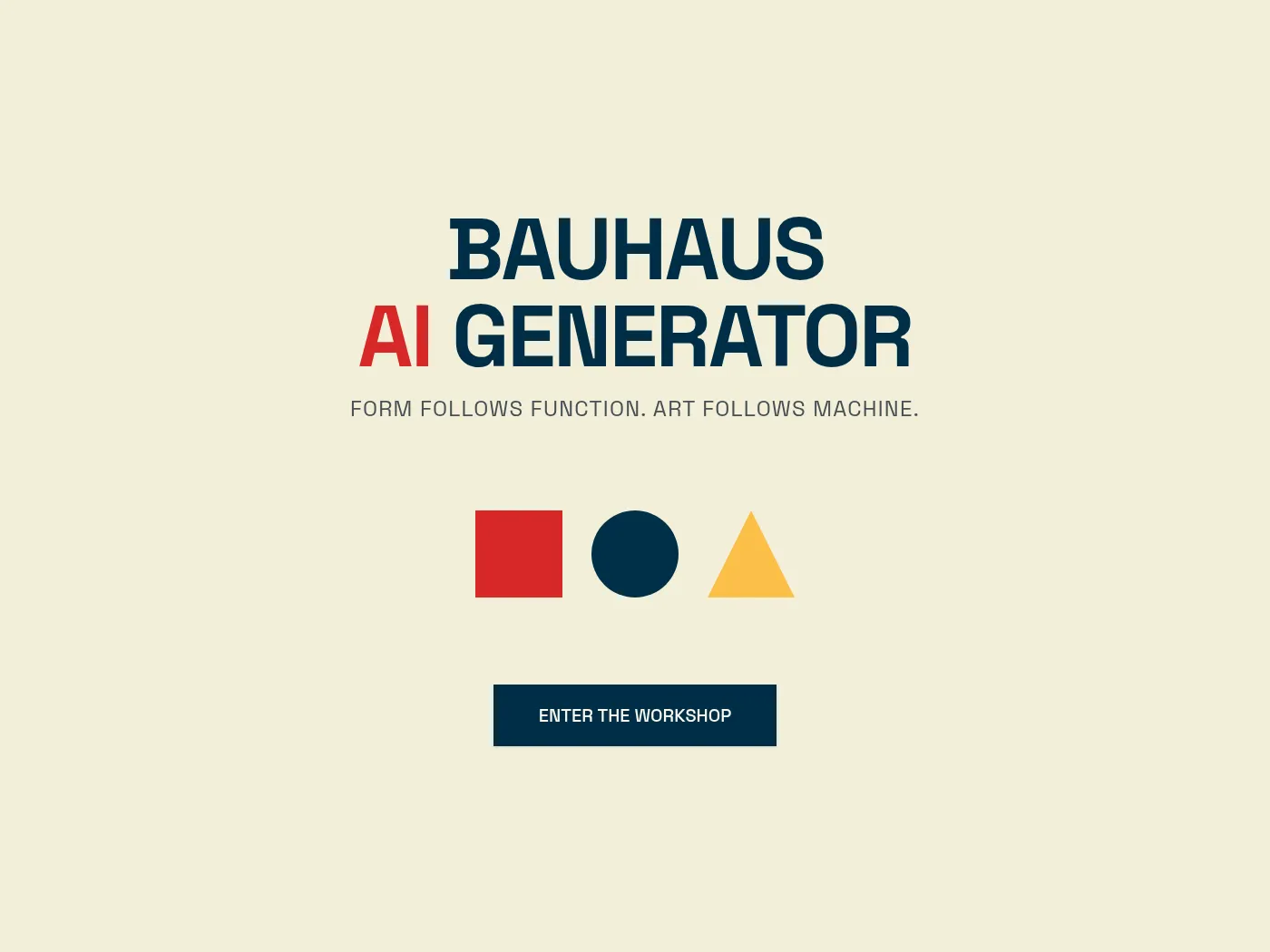 Bauhaus AI Image Generator