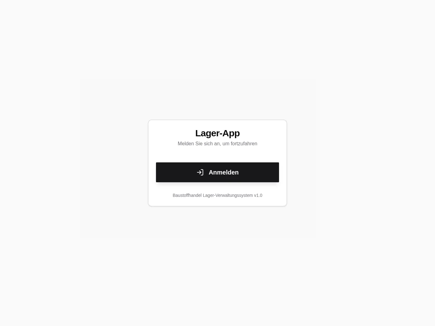 Baustoffhandel Lager-App