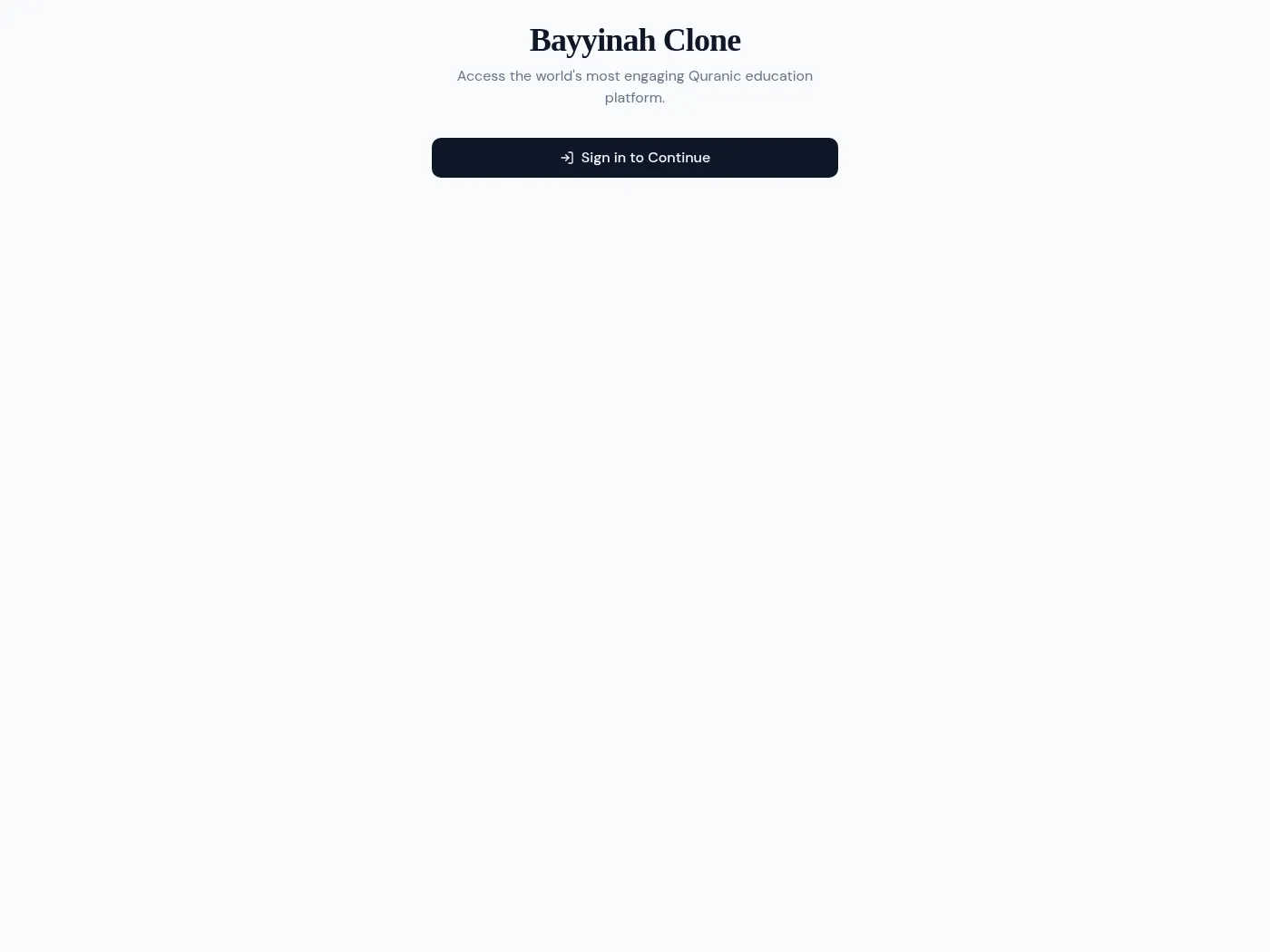 Bayyinah Clone Platform
