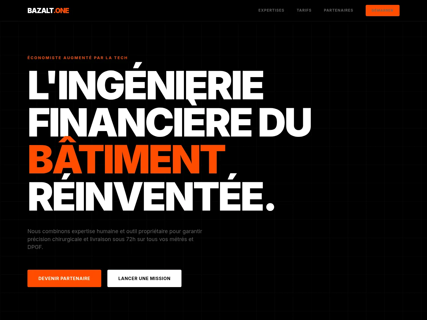 Bazalt.one Construction Landing
