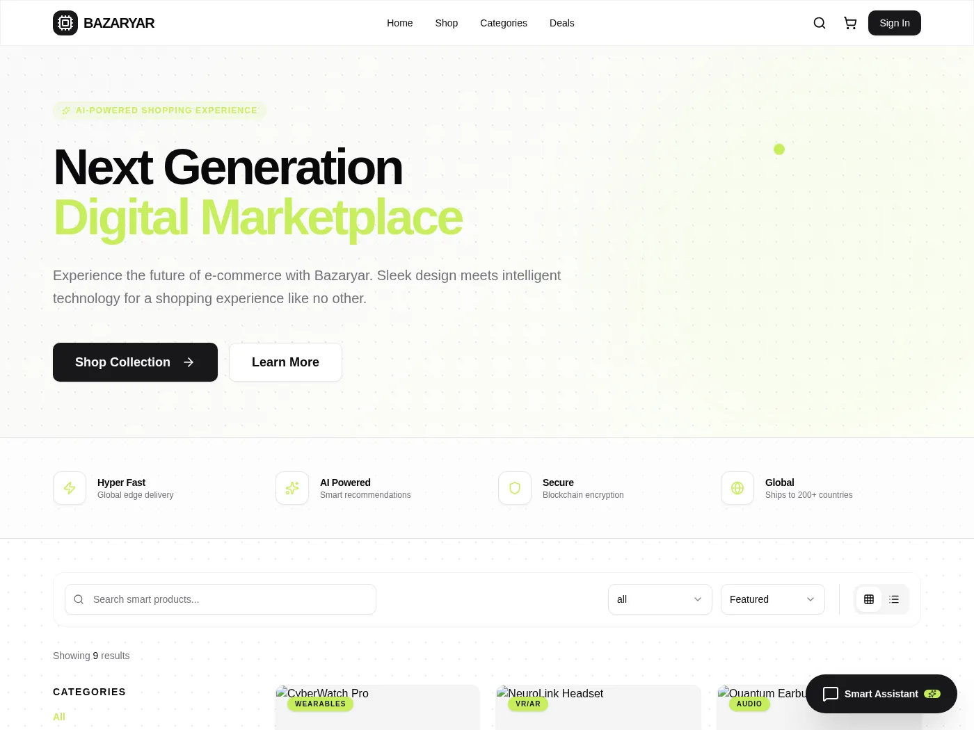 Bazaryar E-Commerce Platform