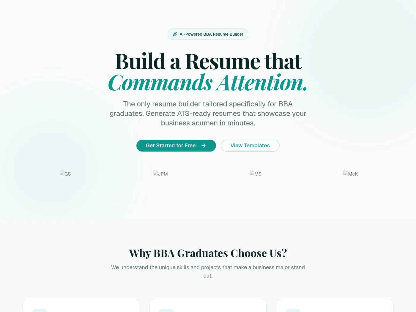 BBA Resume Builder