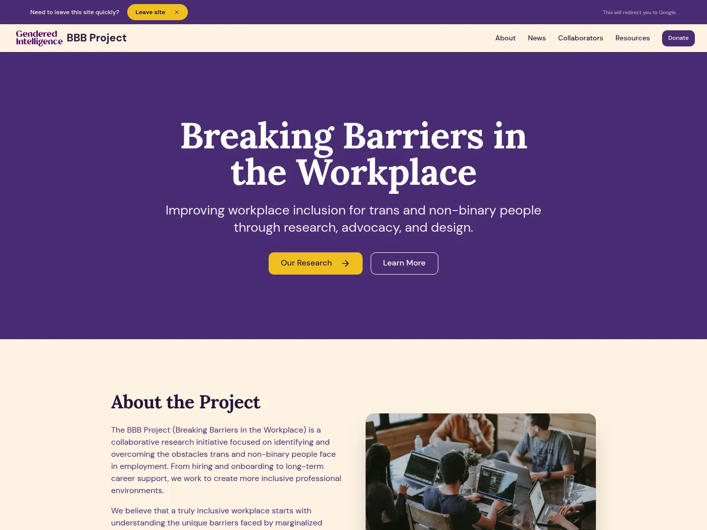 BBB Project Info Site