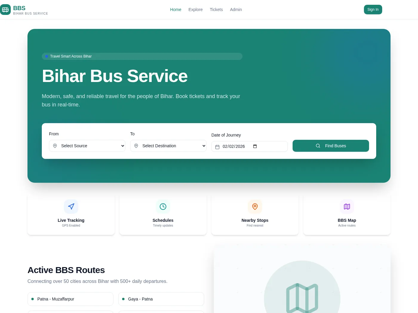 Bihar Bus SmartUI