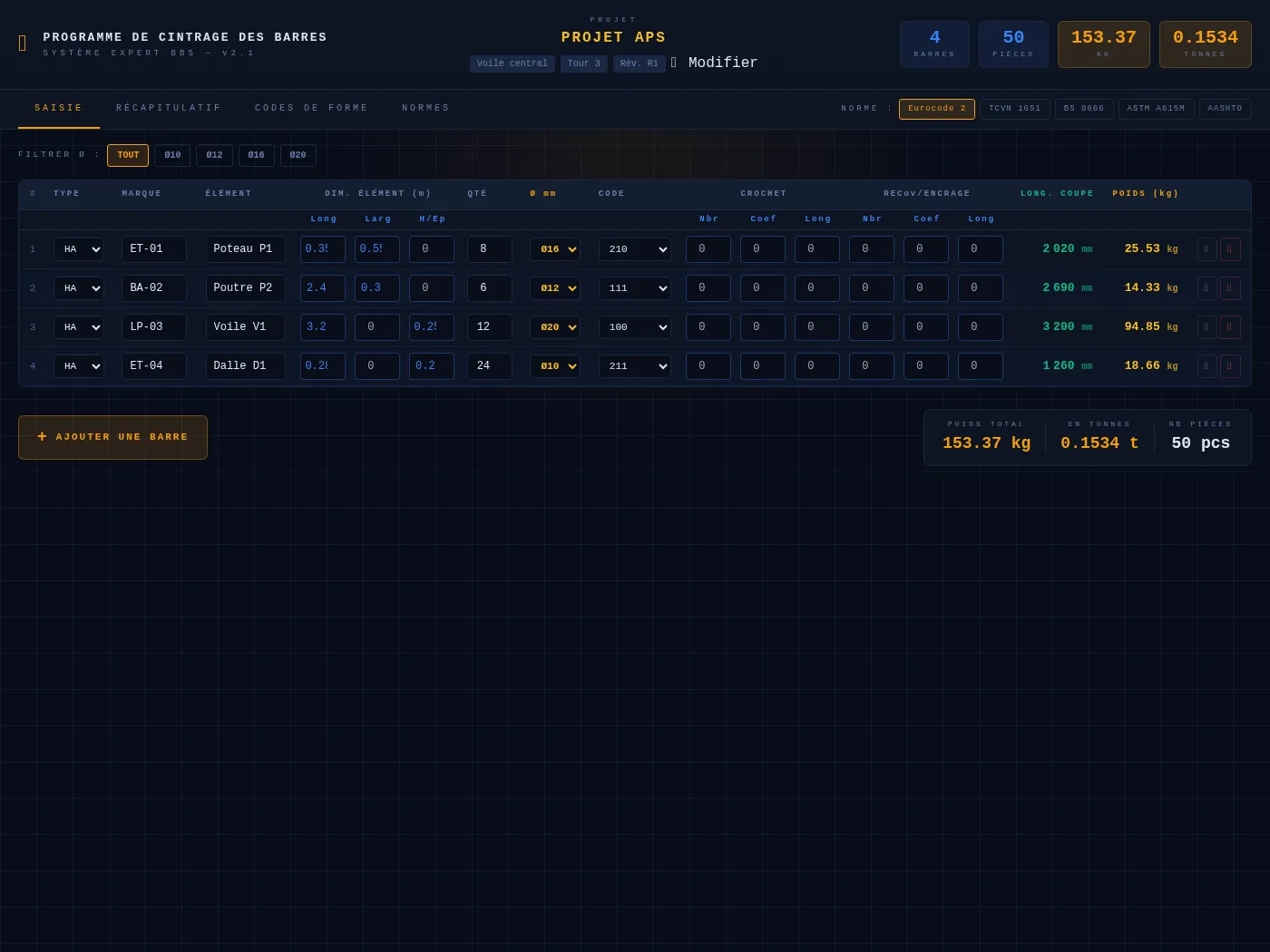 Bar Bending Schedule Pro