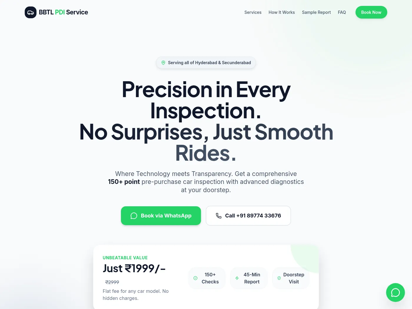 BBTL PDI Service Website