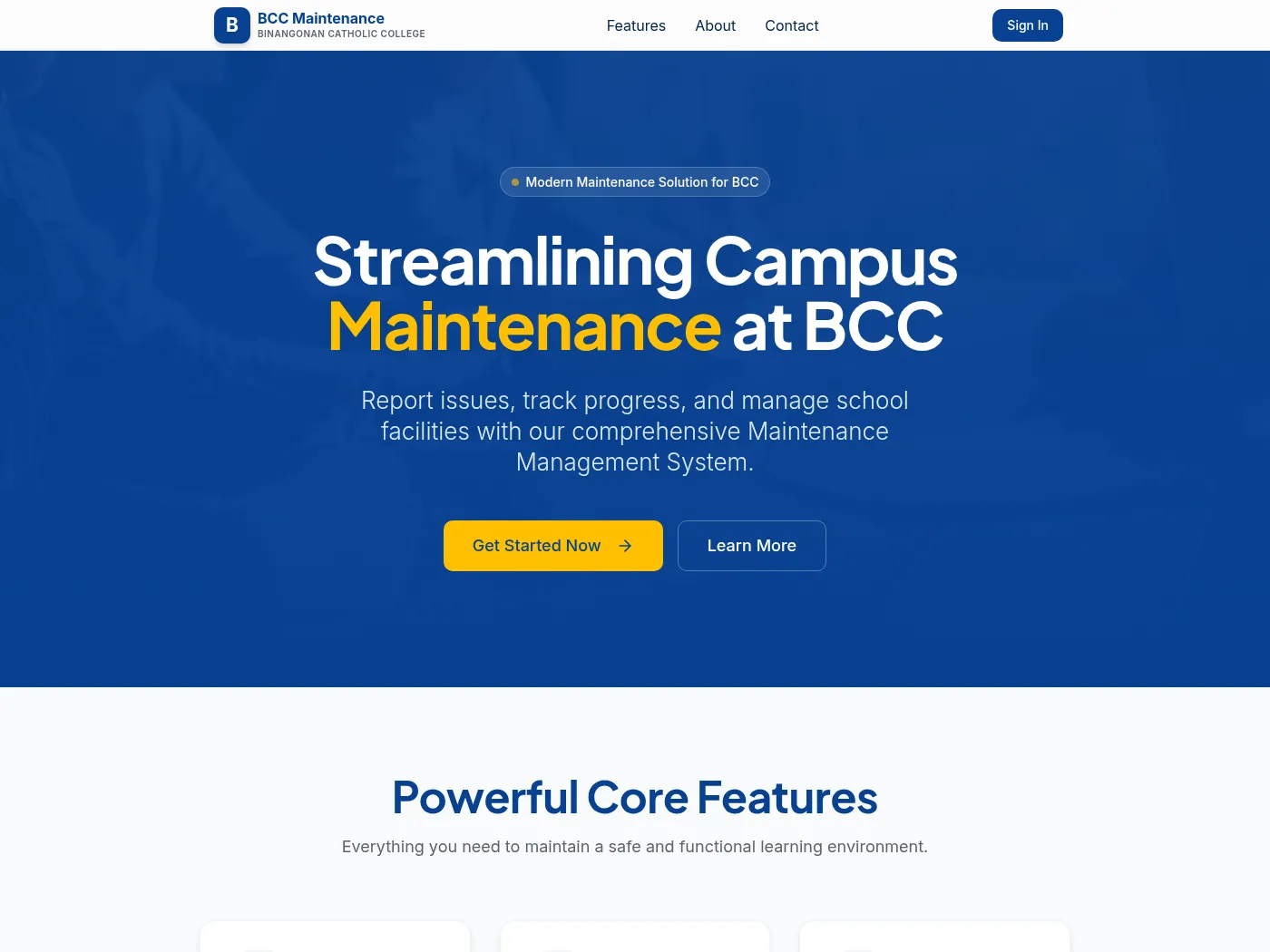 BCC Maintenance Suite