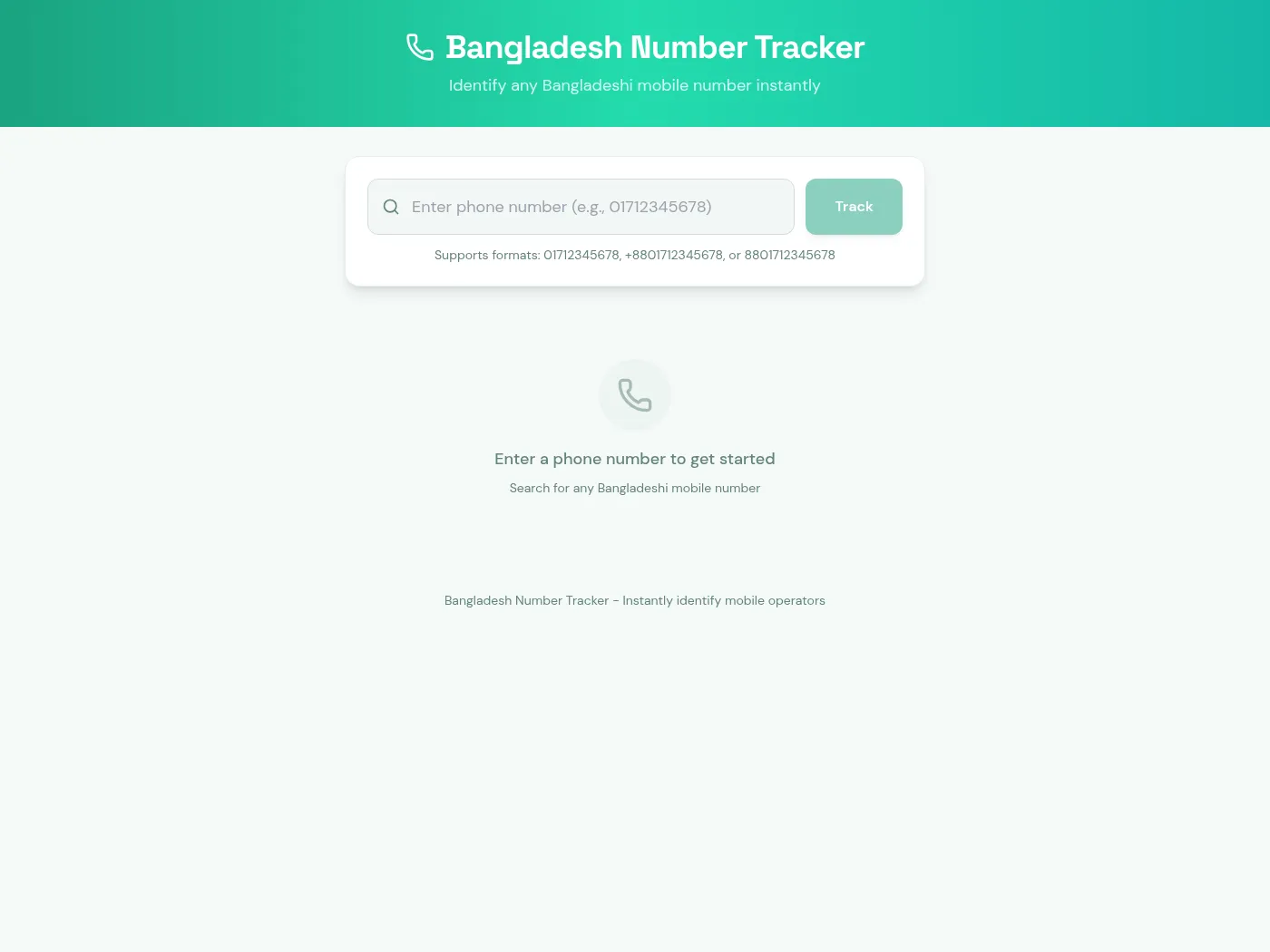 Bangladesh Number Tracker