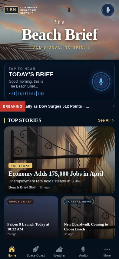 Beach Brief Media App