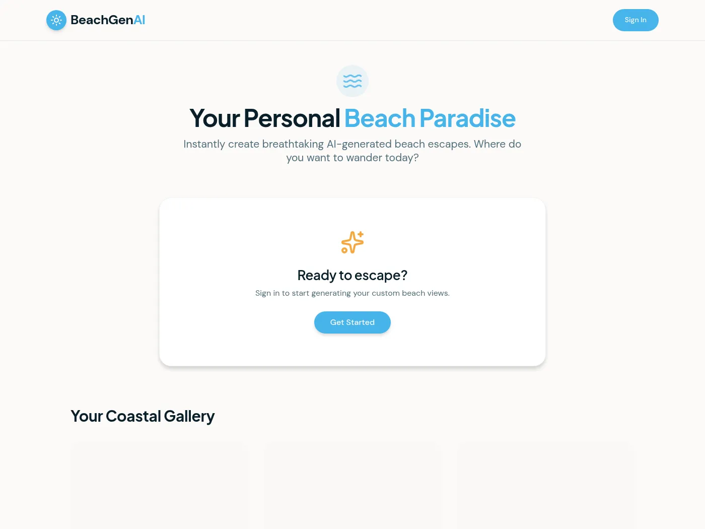 Beach Image Generator